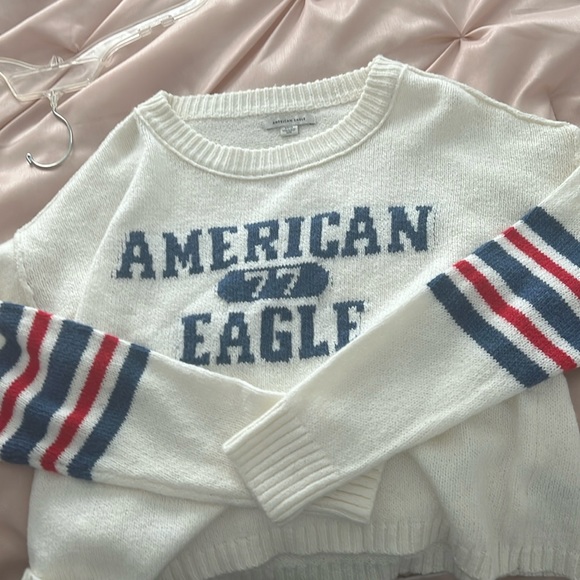 American Eagle Outfitters | Sweaters | American Eagle White Blue Red ...